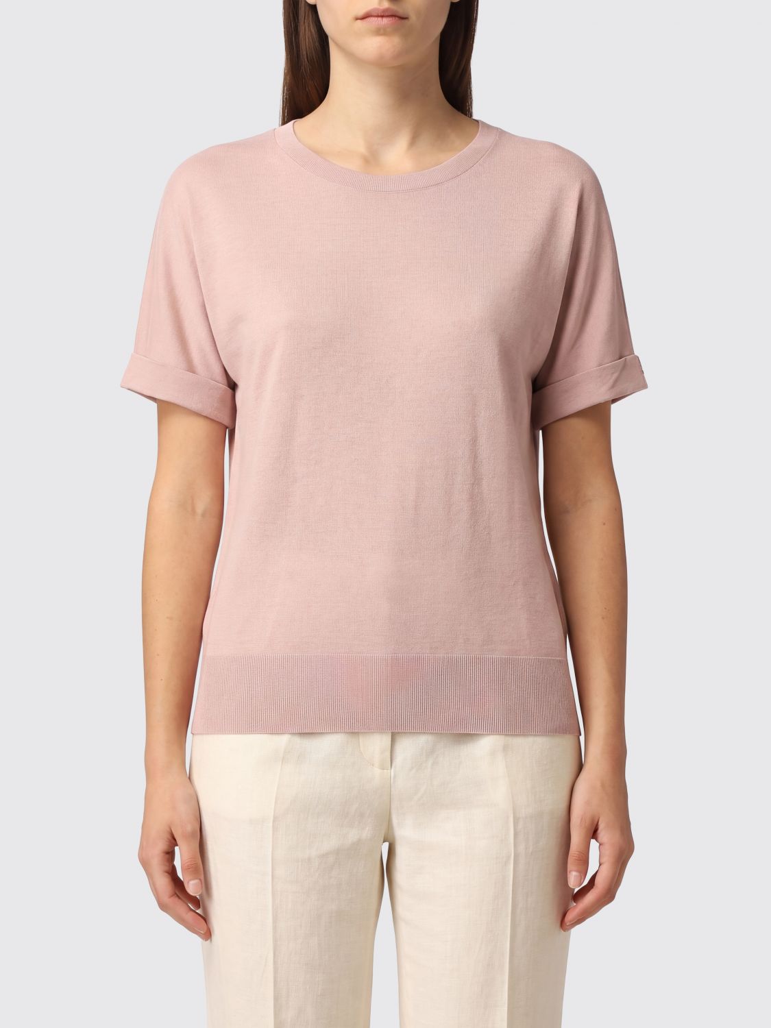 HERNO Herno Short Sleeve Crew Neck T-Shirt in Lyocell